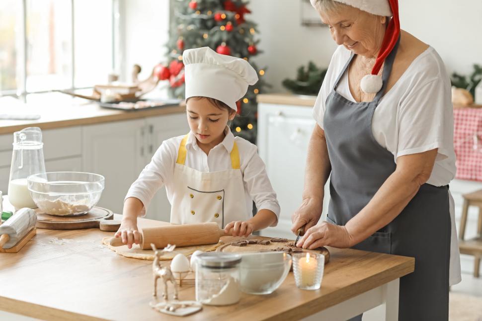 Free Stock Photo of Grandmother and Child Baking Together During Holiday. | Download Free Images ...