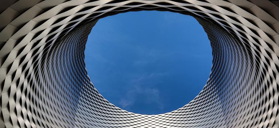 Free Stock Photo of Circular opening in futuristic patterned structure ...