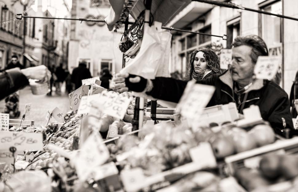 Free Stock Photo of Market scene with vendors and produce, busy ...