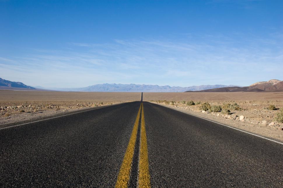 Free Stock Photo of Long straight road extending into the distant ...
