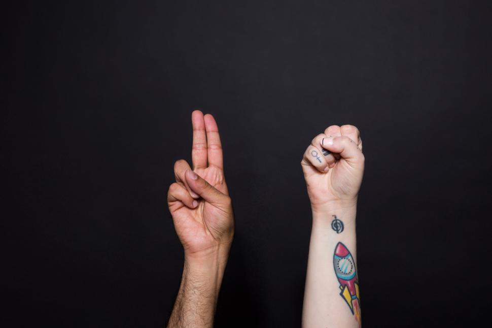 Black Hand Sign Language Wallpaper