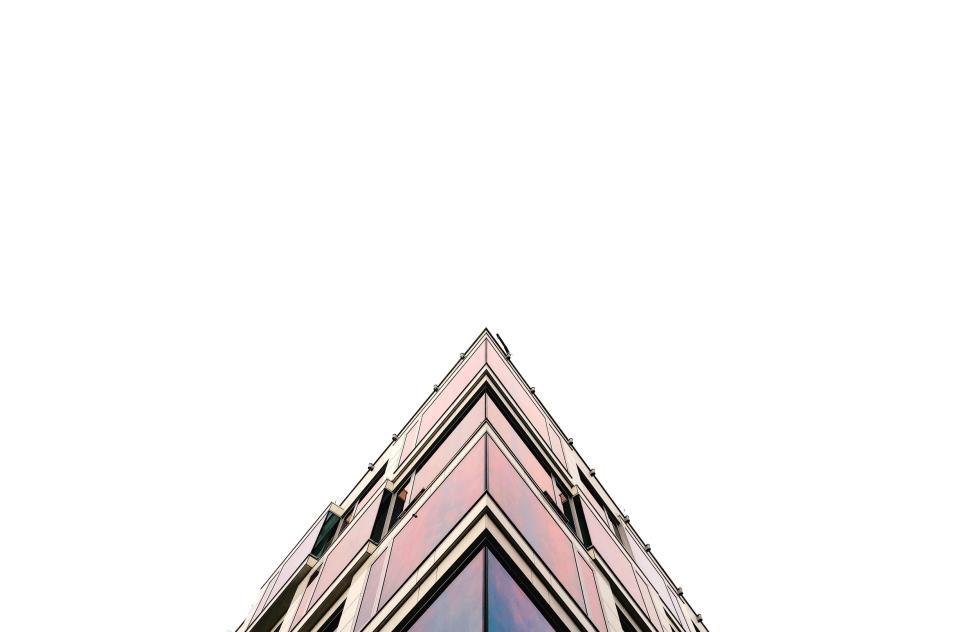 Free Stock Photo of Corner view of a geometric high-rise building in ...