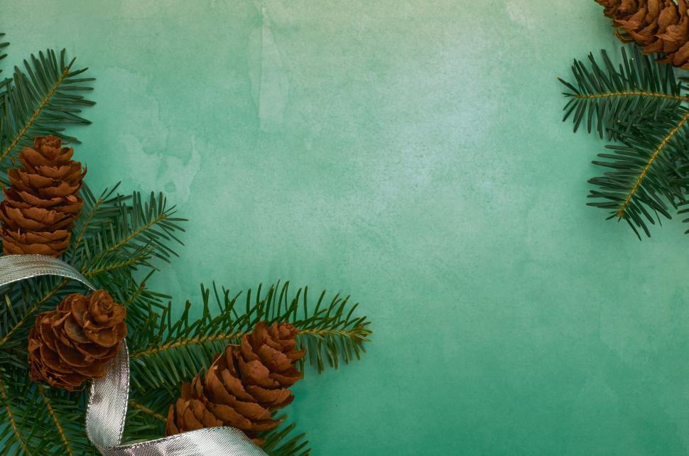 Free Stock Photo of Green and brown festive background with ribbon ...