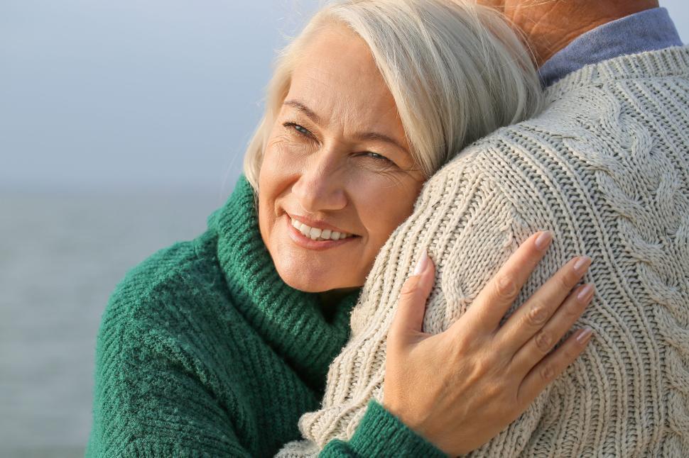 Free Stock Photo of Woman embracing partner with smiling expression ...