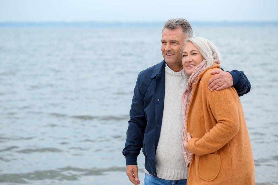 Free Stock Photo of Happy couple enjoying togetherness at the sea ...