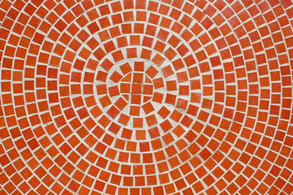 Free Stock Photo of Red mosaic pattern forming a circular, artistic ...