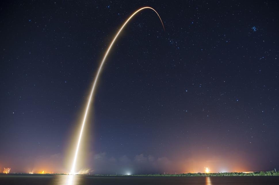 Free Stock Photo of Long exposure capture of rocket s trajectory at ...