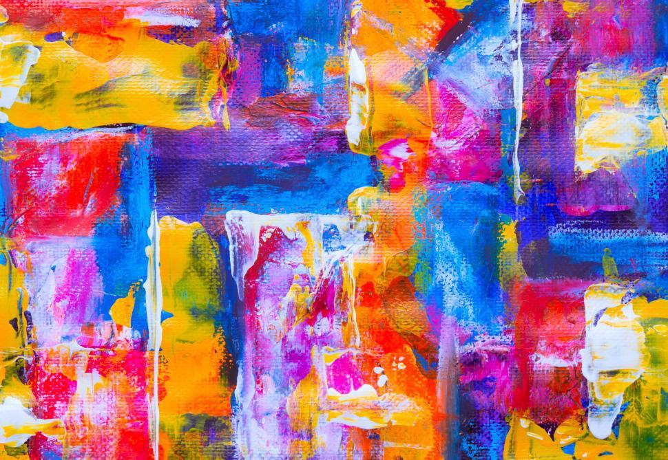 Free Stock Photo of Vivid abstract painting with many colorful ...