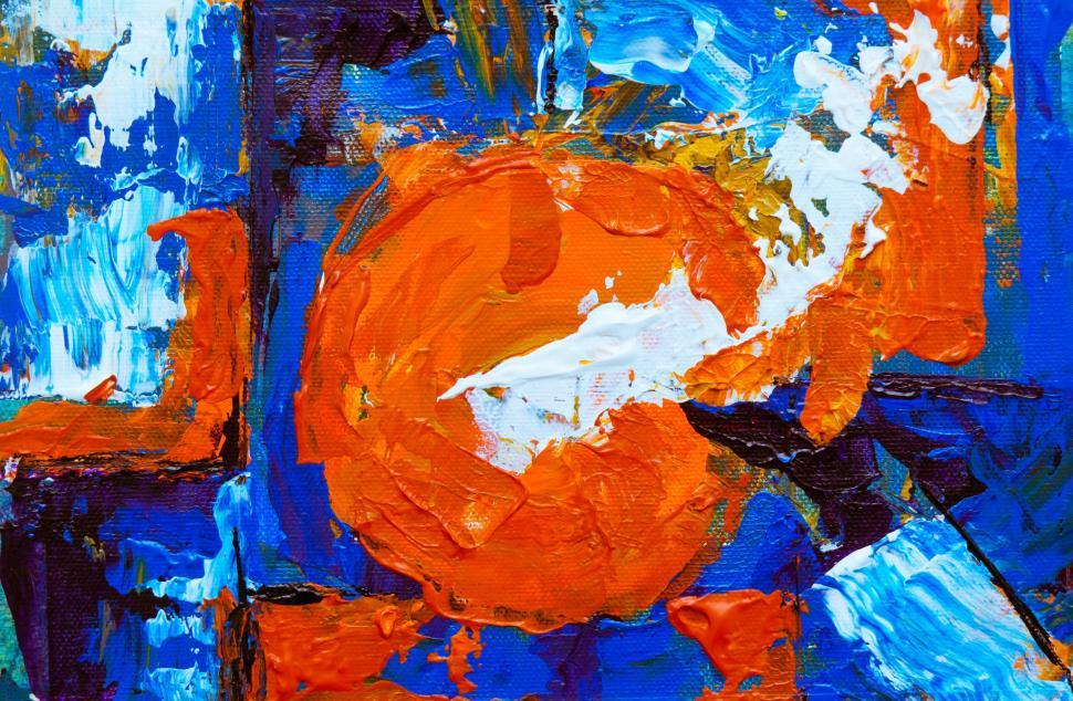 Free Stock Photo of Vibrant abstract art featuring circular orange ...
