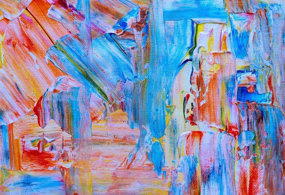 Free Stock Photo of Cool toned abstract art with light blue and peach ...