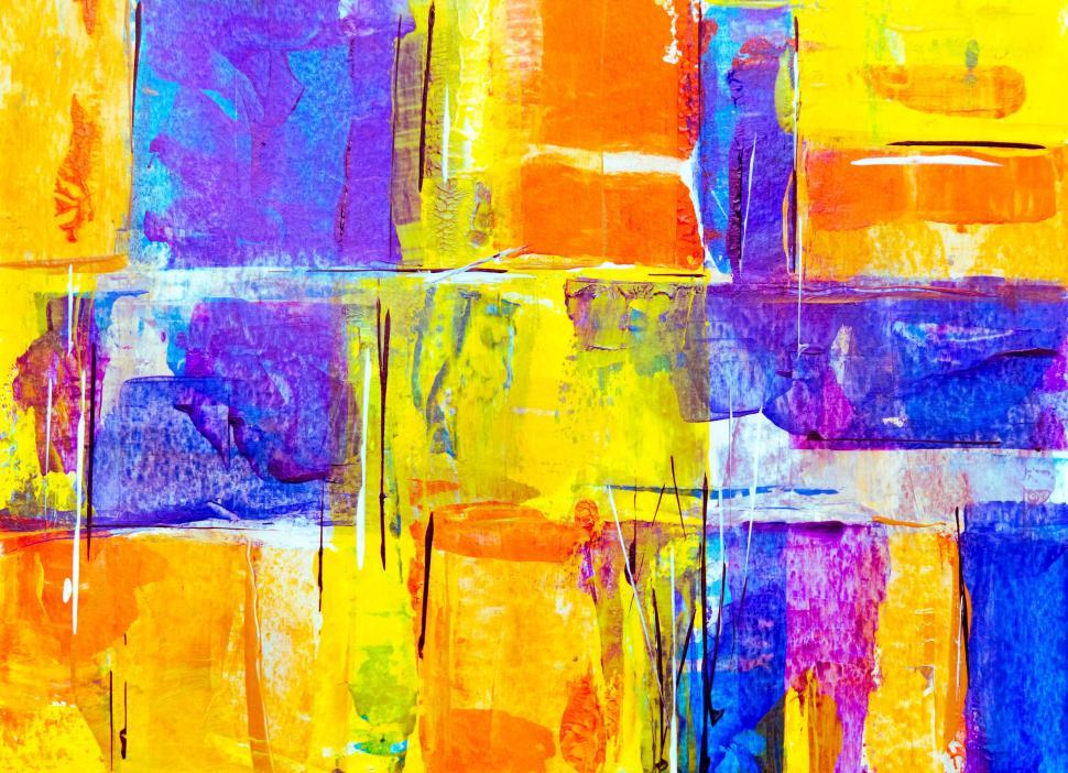 Free Stock Photo of Bright abstract art with colorful rectangular ...