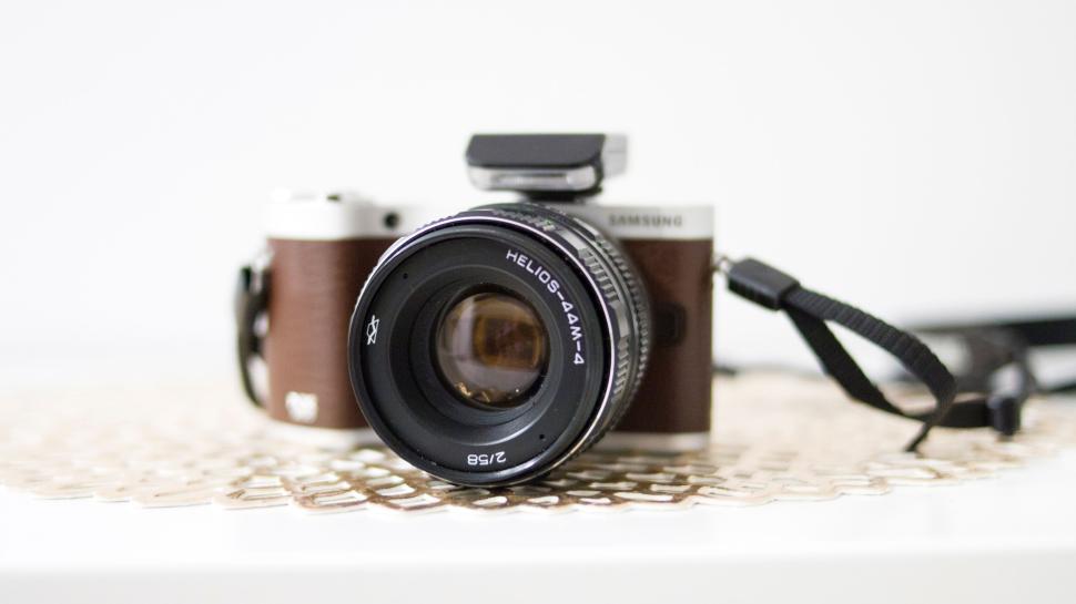 Free Stock Photo of Vintage Samsung camera with Helios 44m-4 lens on a ...