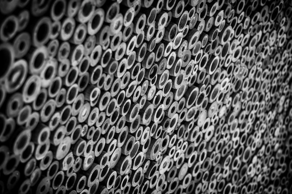 Free Stock Photo of Abstract close-up of group of pipes forming a ...