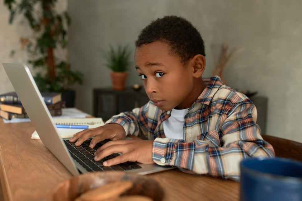 Free Stock Photo of Portrait of little African American boy in trendy ...