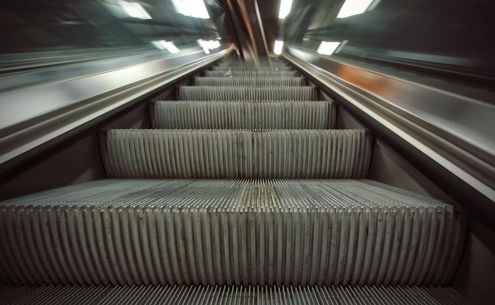Free Stock Photo of Moving escalator steps blur from high speed in ...