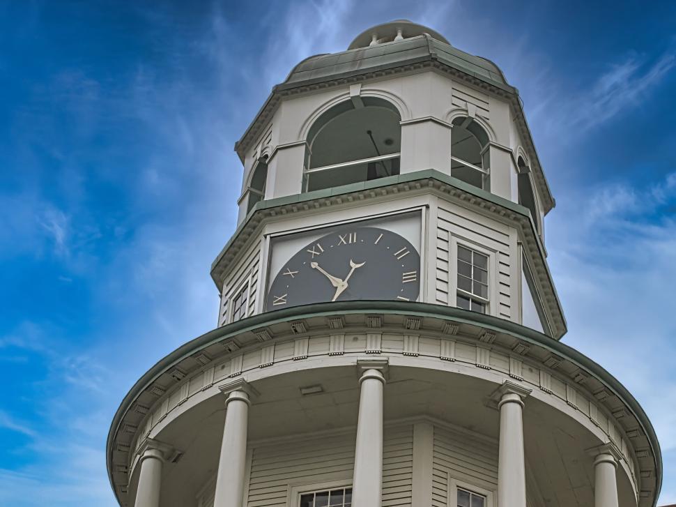 Free Stock Photo of Historical clock tower with Roman numerals under ...