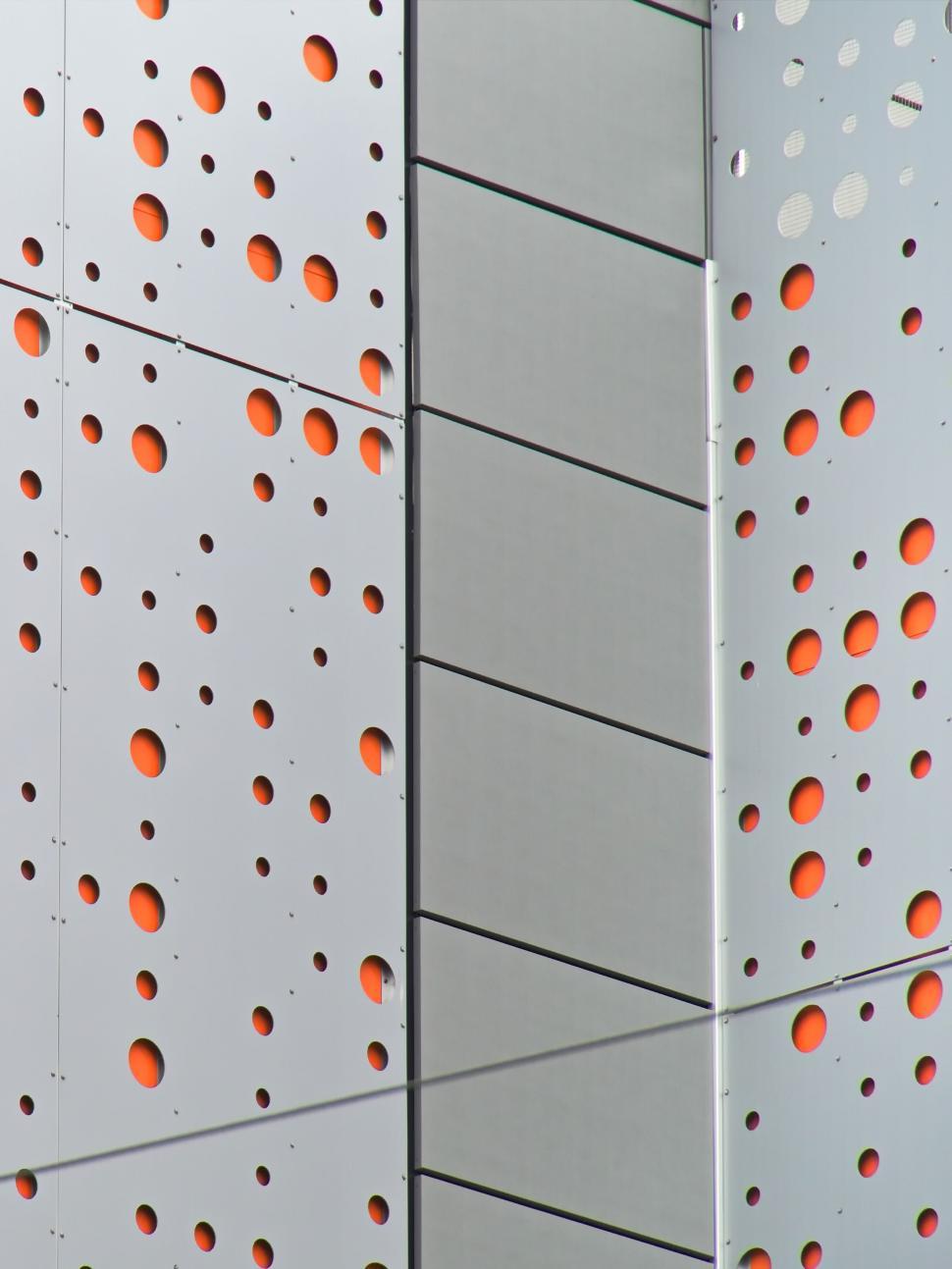 Free Stock Photo of Abstract building façade with perforated metal ...