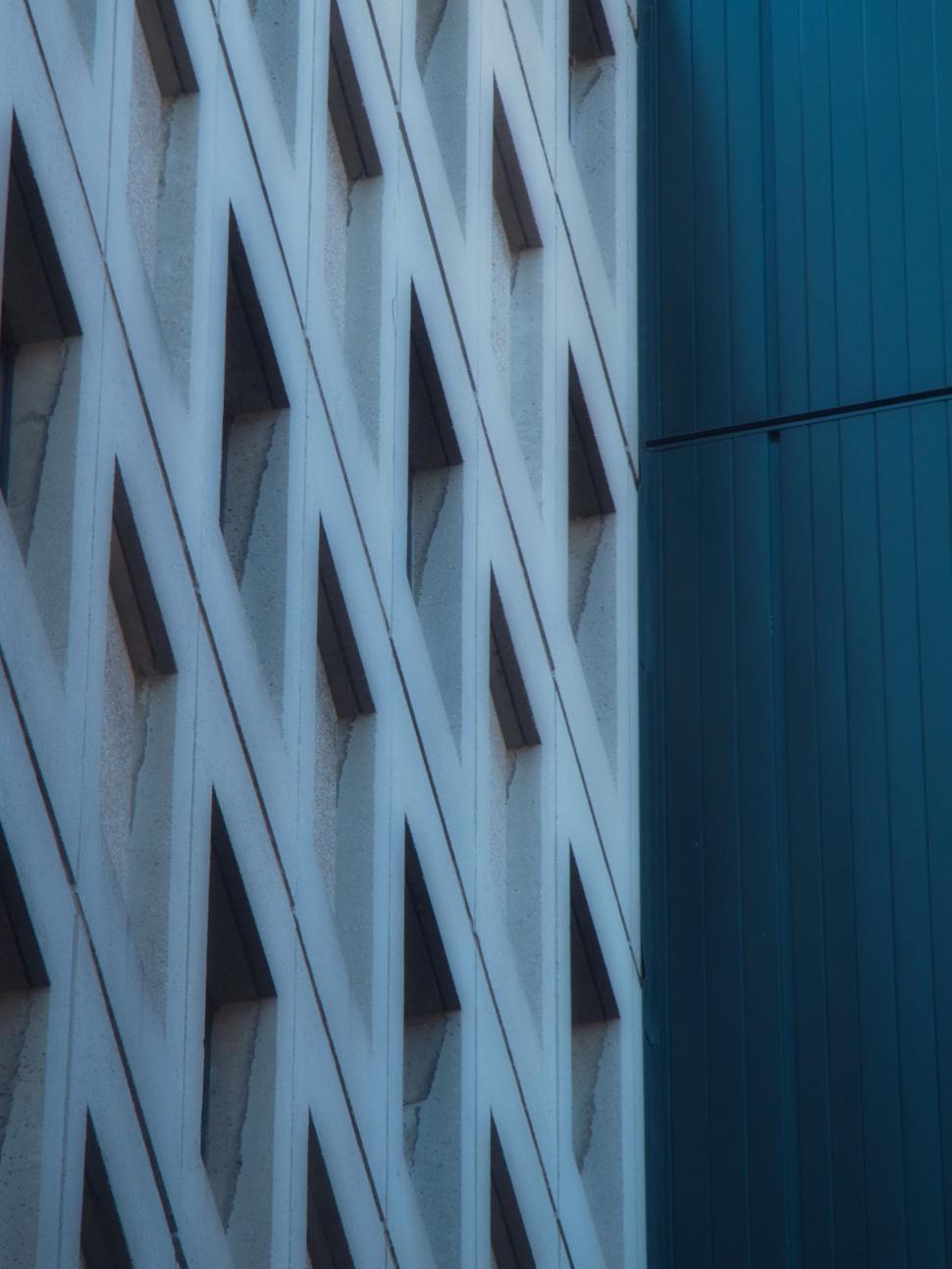 Free Stock Photo of Concrete and steel building with unique geometric ...