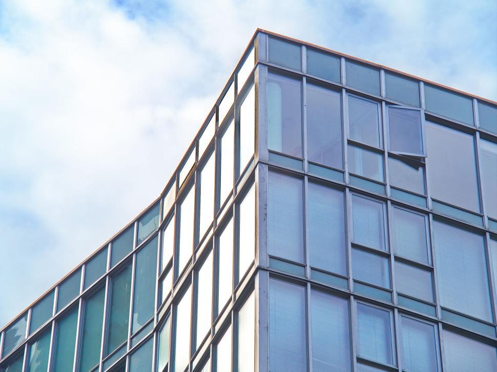 Free Stock Photo of Modern glass building with reflective blue windows ...