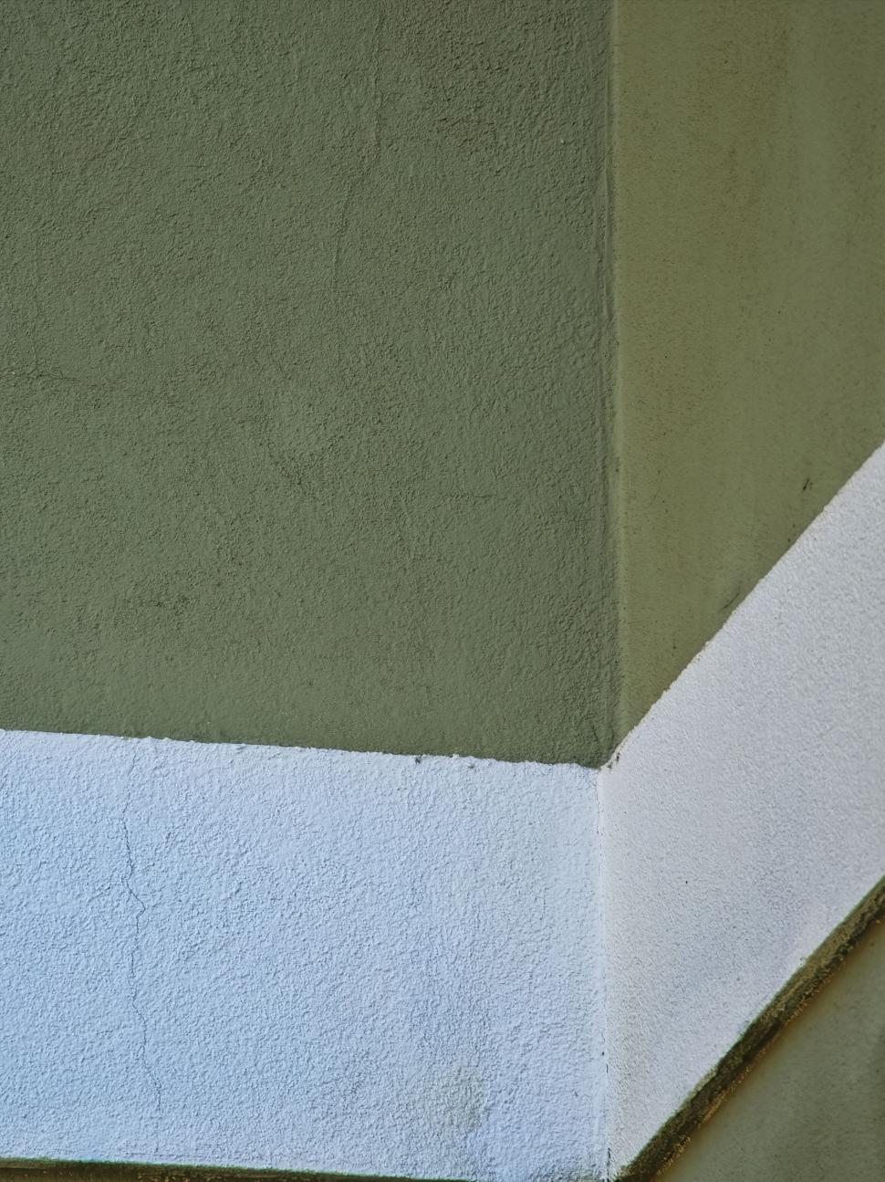Free Stock Photo of Textured green and white wall with sharp corner ...