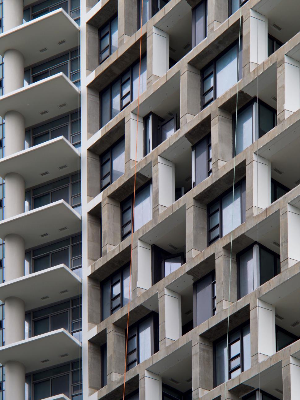 Free Stock Photo of High-rise building with geometric balconies and ...