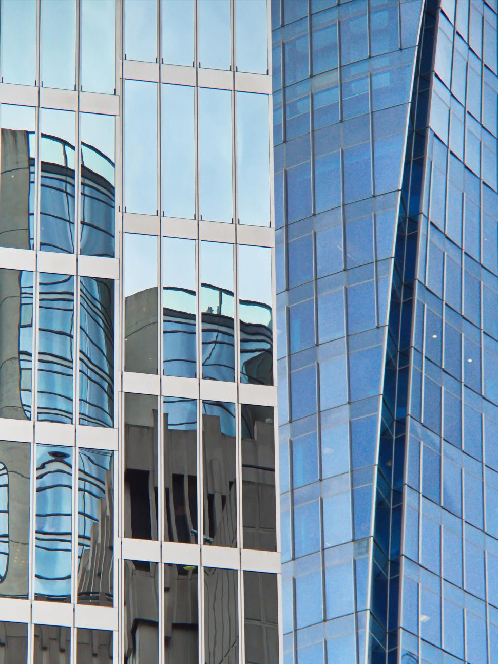 Free Stock Photo of Glass skyscraper reflections with modern ...