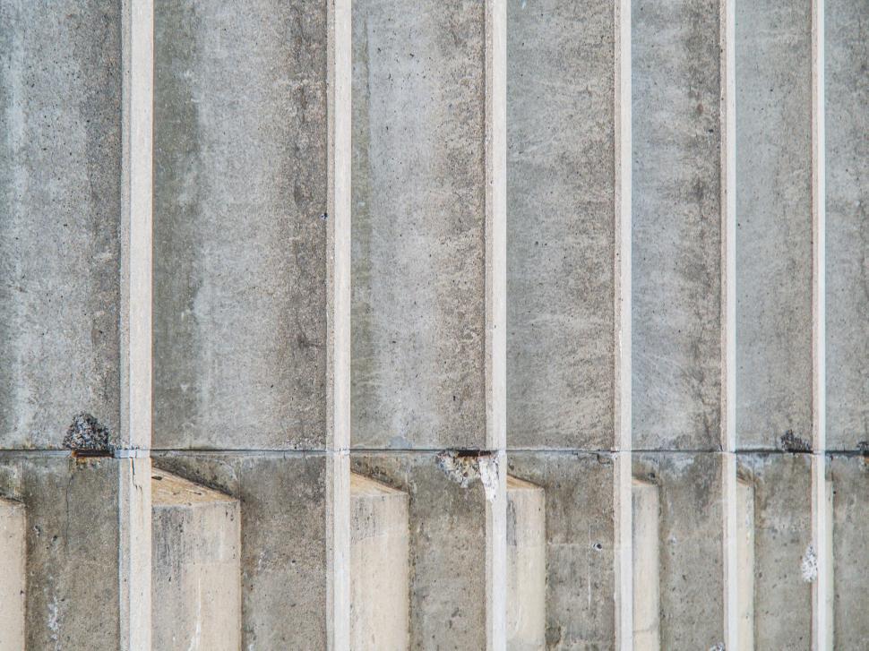 Free Stock Photo of Concrete structure with vertical lines, textured ...