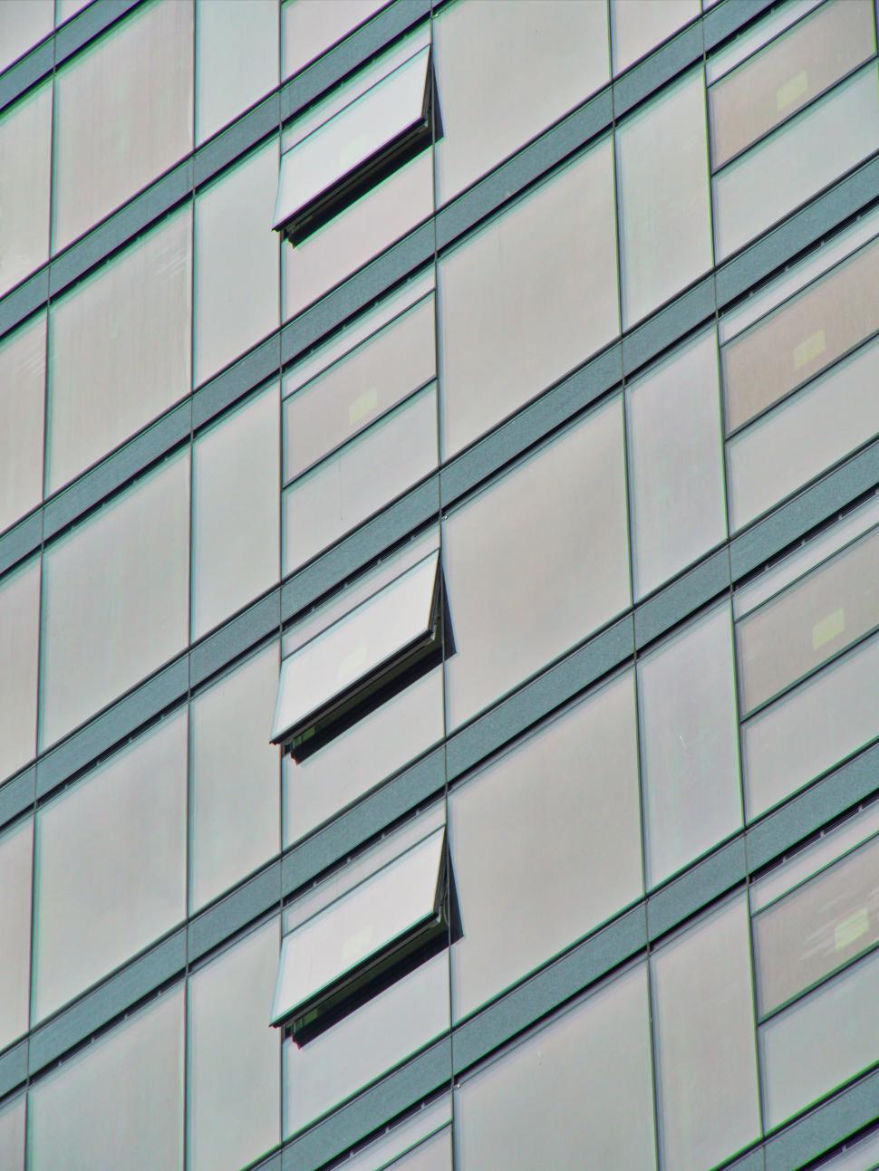 Free Stock Photo of Modern building facade with open windows, cityscape ...