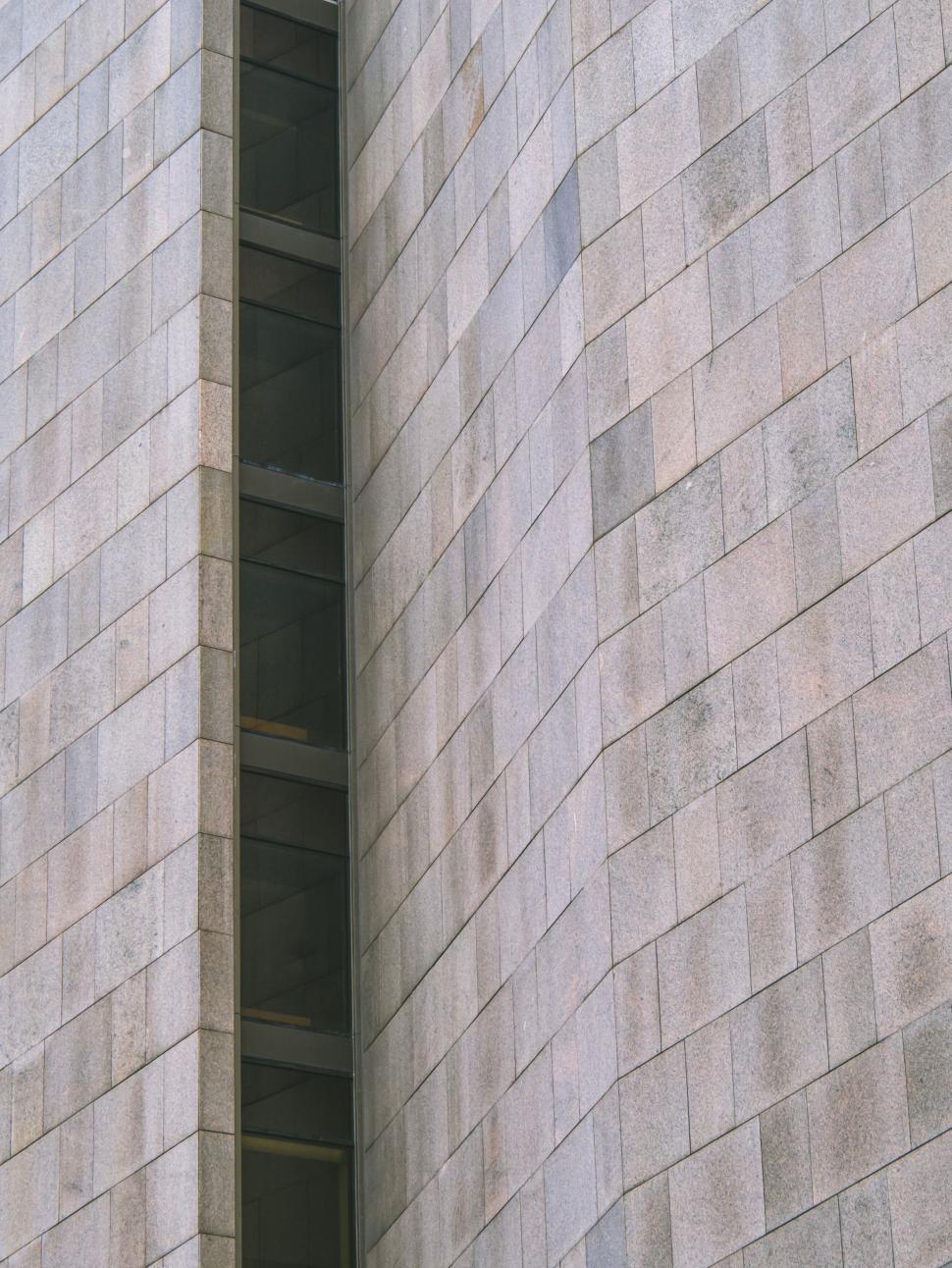 Free Stock Photo of Stone wall of contemporary building with linear ...