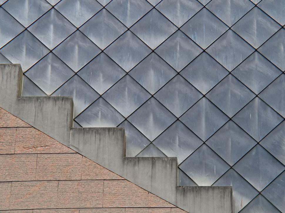 Free Stock Photo of Abstract stairs with textured wall in geometric ...