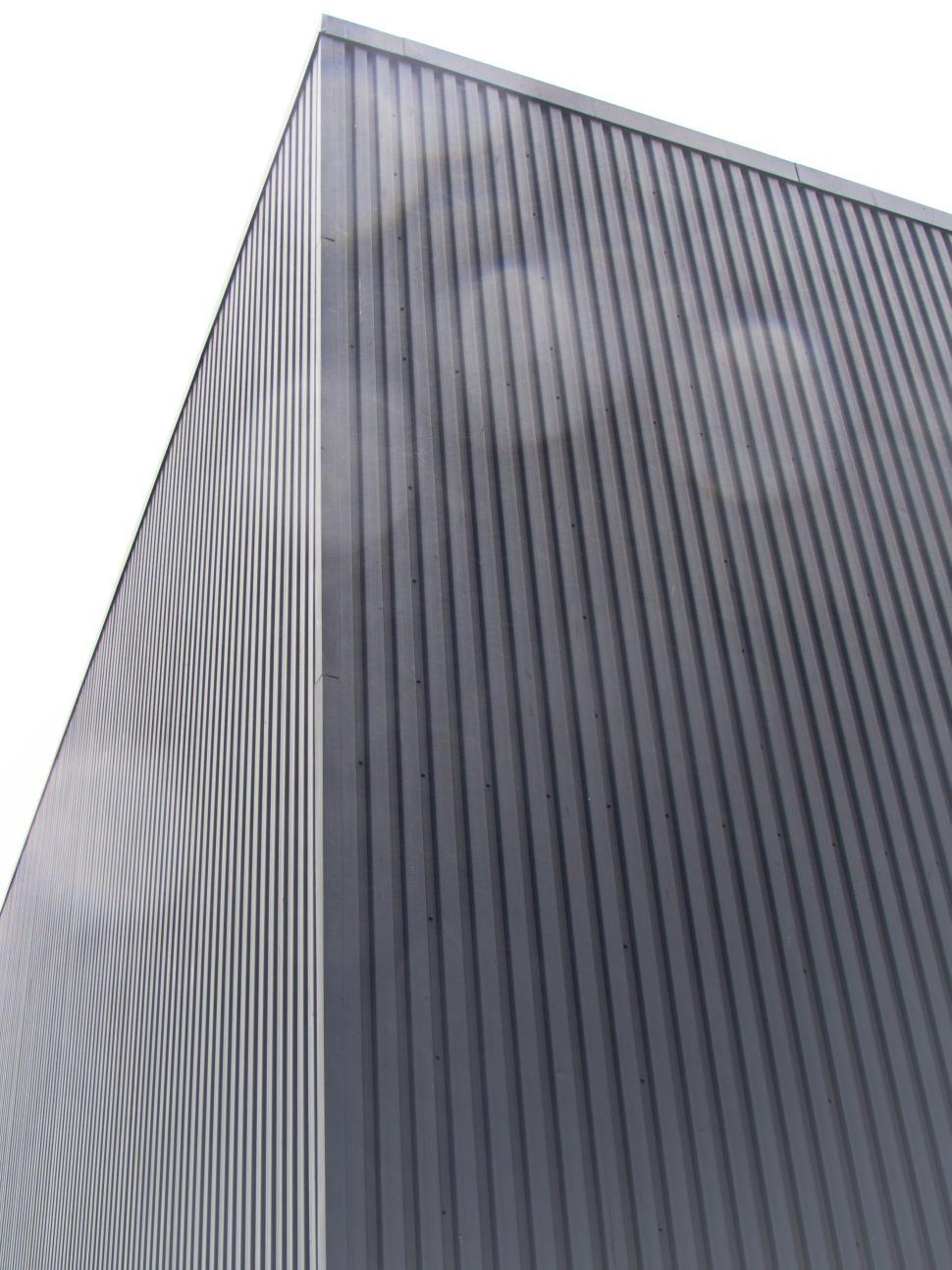 Free Stock Photo of Minimalist building corner with corrugated metal ...