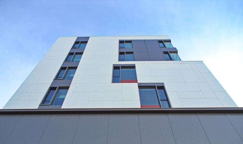 Free Stock Photo of Minimalistic white building with geometric window ...