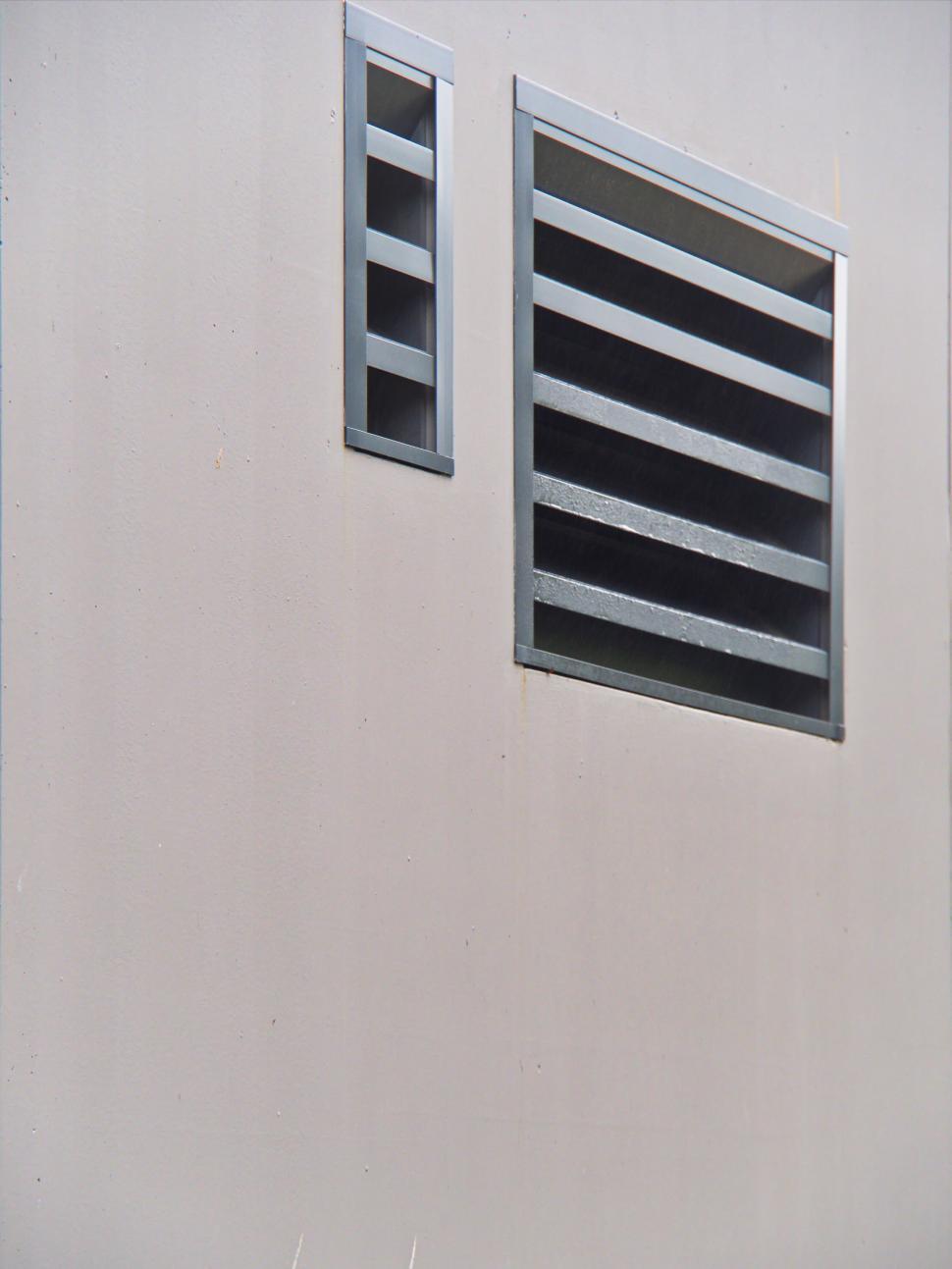 Free Stock Photo of Plain wall with small horizontal and large vents ...