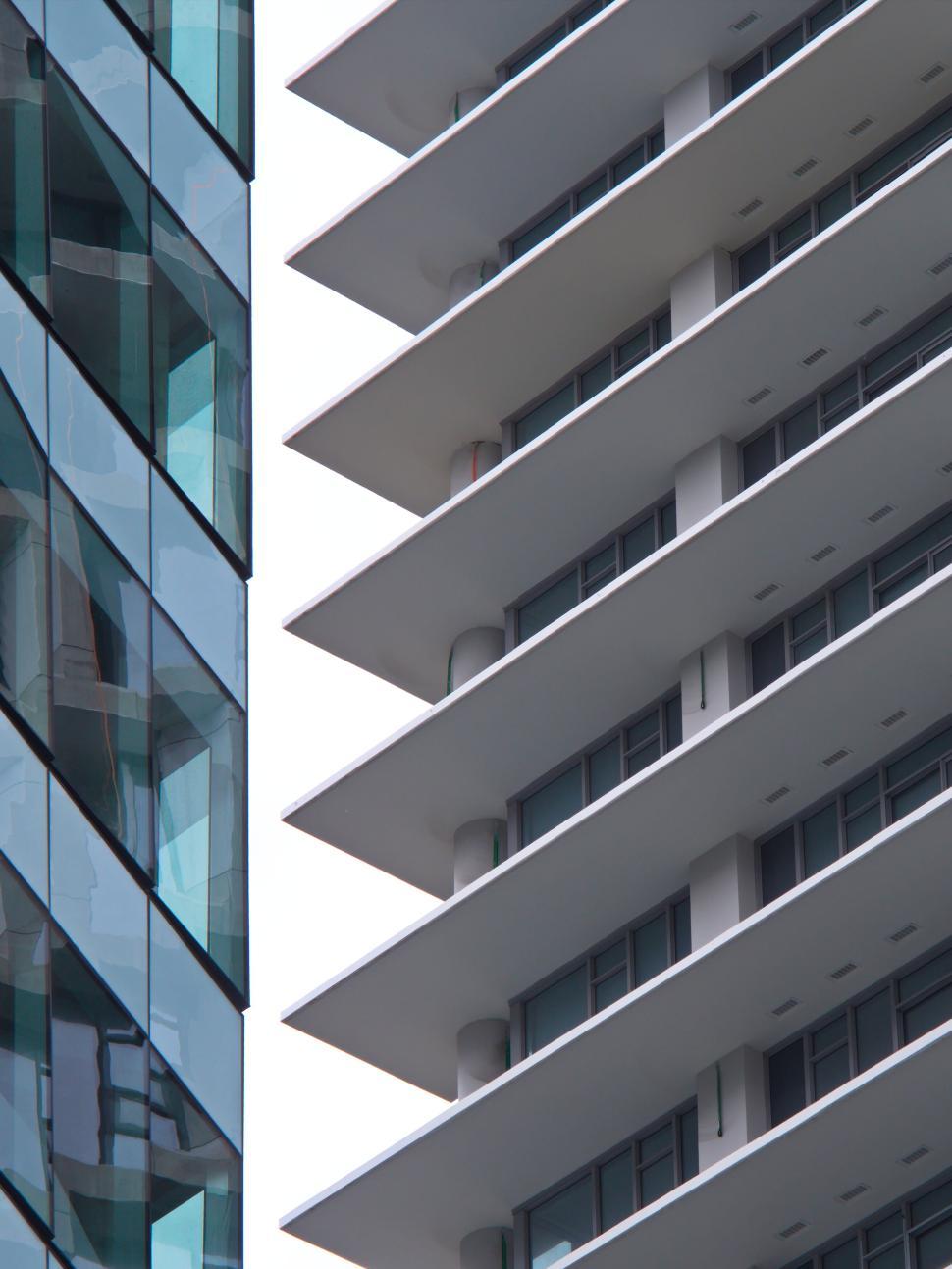 Free Stock Photo of Modern building with overlapping balconies in ...