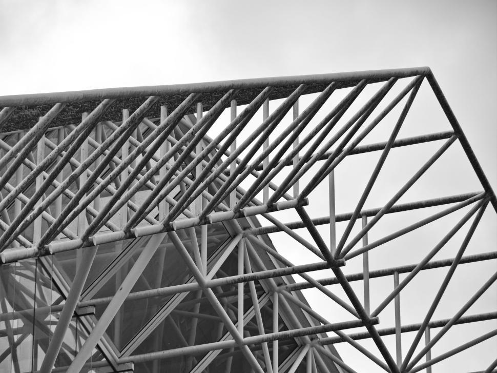 Free Stock Photo of Abstract black and white metal structural design ...
