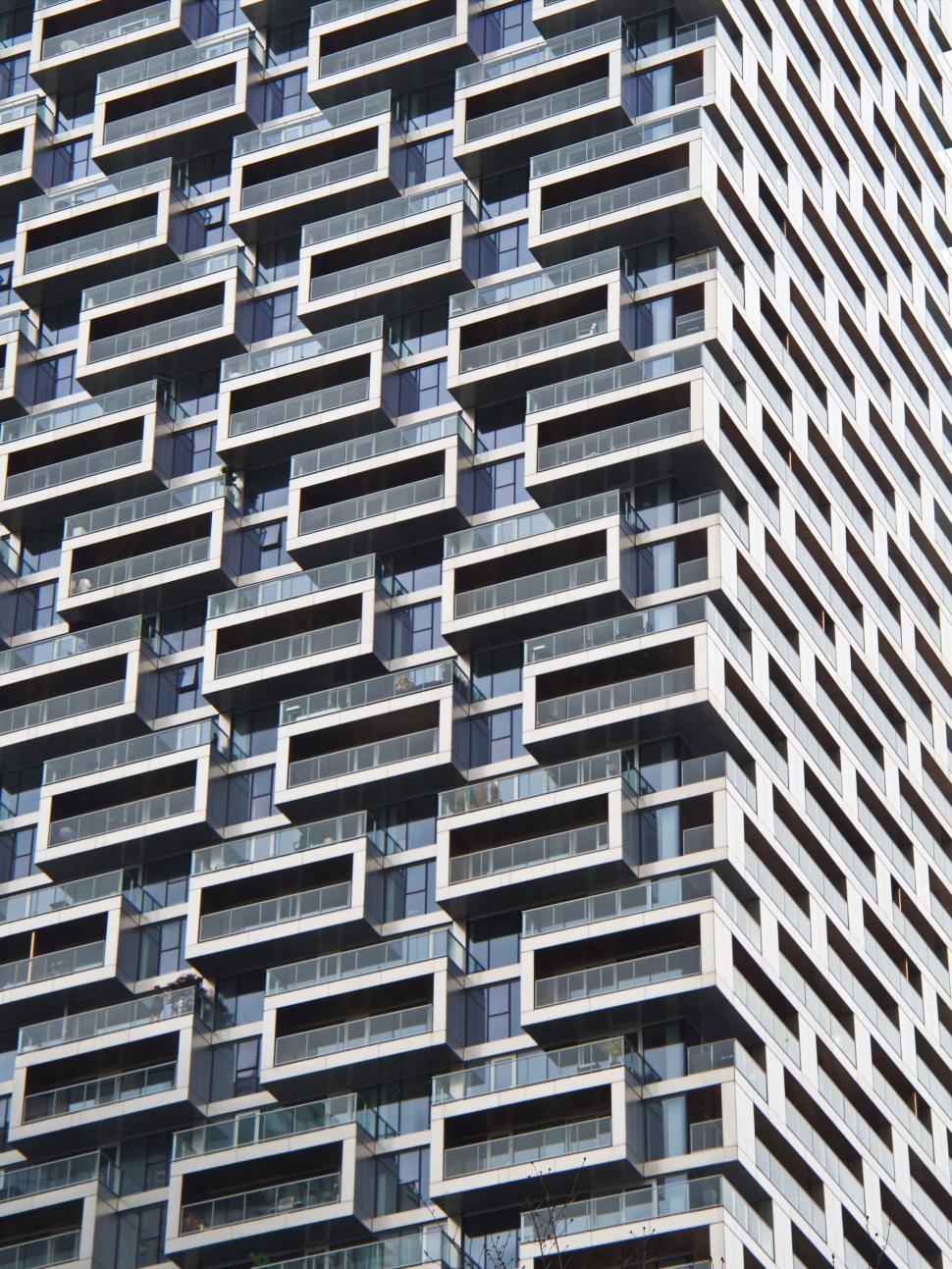Free Stock Photo of Patterned high-rise building with irregular window ...