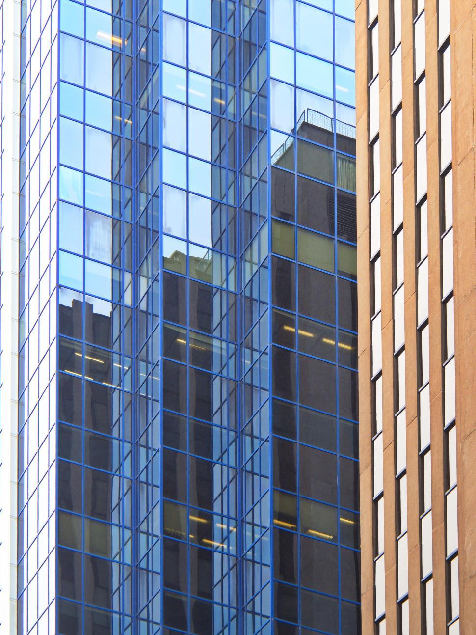 Free Stock Photo of Reflective glass facade of modern city high-rise ...