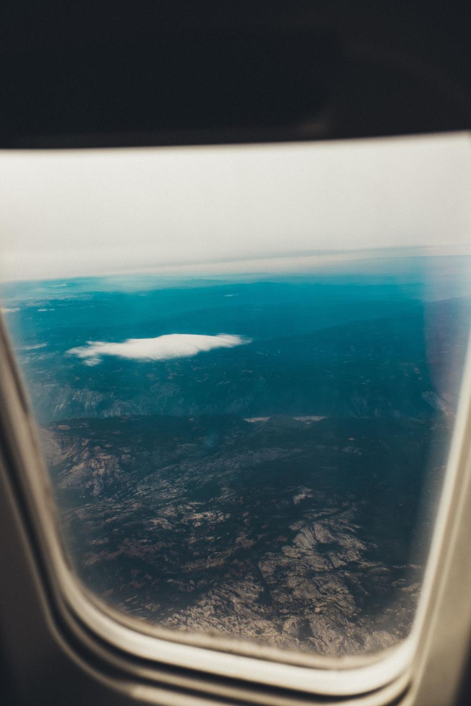 Free Stock Photo of Captivating view out of airplane window over ...