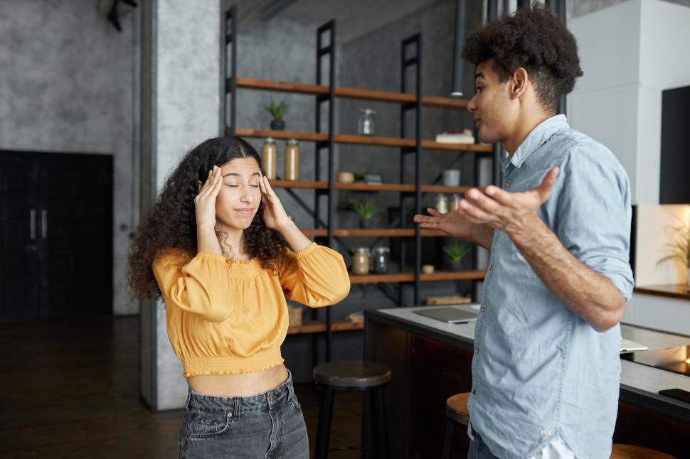 Free Stock Photo of Young black couple arguing and sorting things out ...