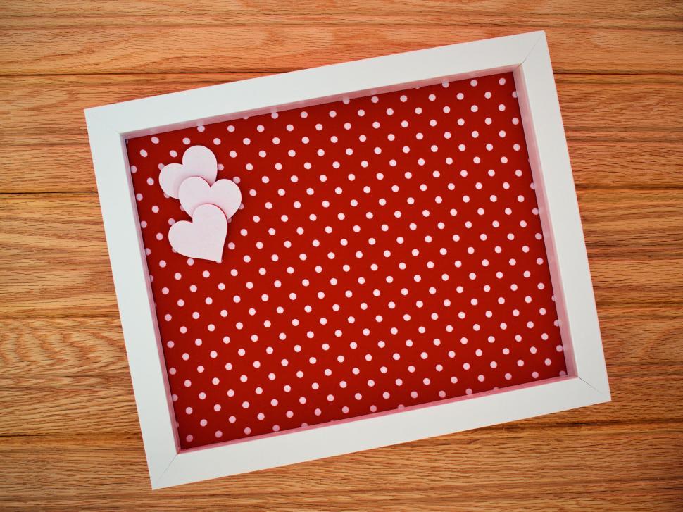 Free Stock Photo of White frame with red polka dot background and ...