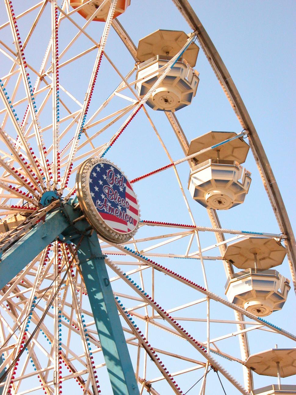 Free Stock Photo of Ferris wheel with American flag decoration on a ...