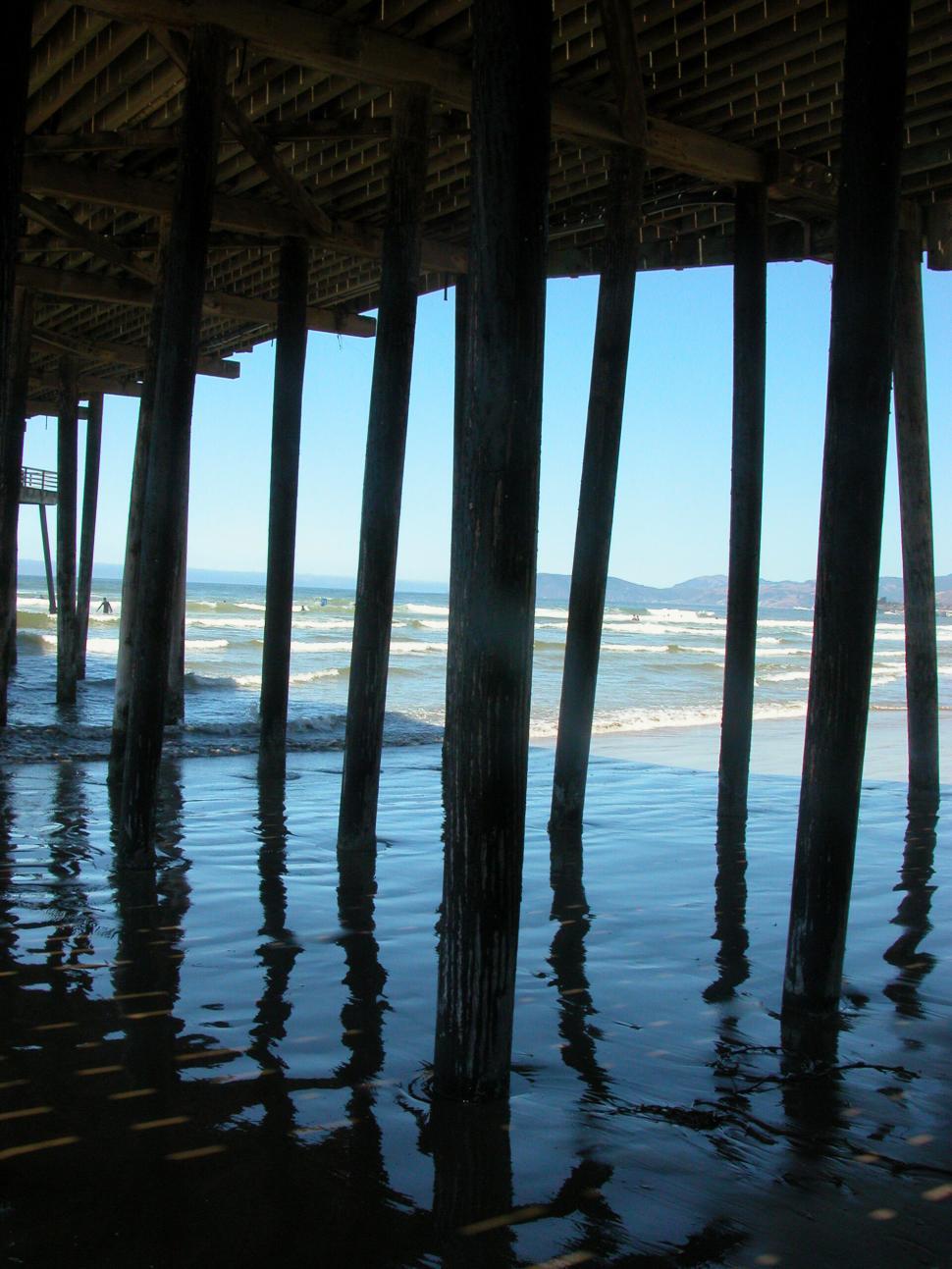 Free Stock Photo of View from beneath a pier over the ocean waves ...