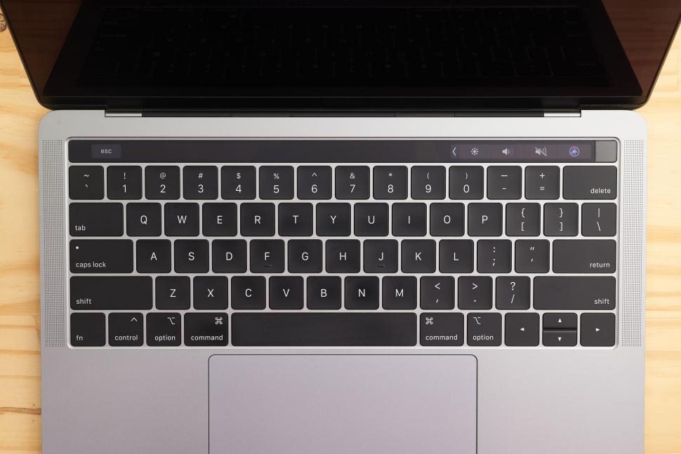 Free Stock Photo of Top view of a laptop keyboard with modern sleek ...