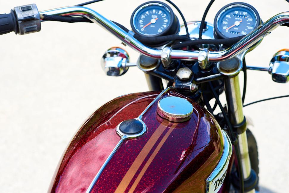 Free Stock Photo of Front view of vintage motorcycle handlebar with ...