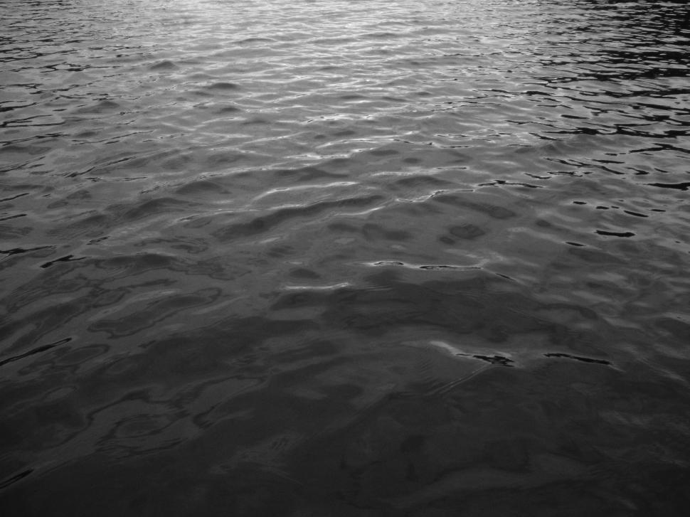 Free Stock Photo of Tranquil view of calm rippling water in grayscale ...