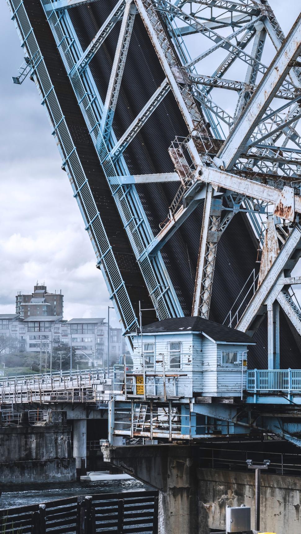 Free Stock Photo of Rusty hand-operated drawbridge over a river view ...
