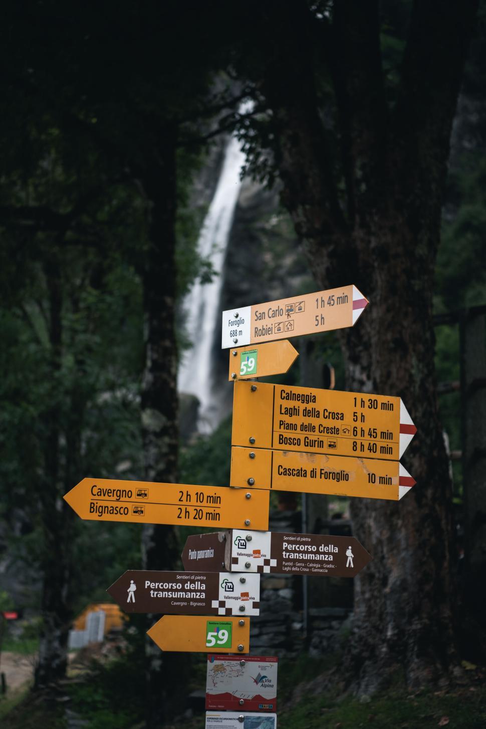 Free Stock Photo of Direction signs in a forest pointing to tourist ...
