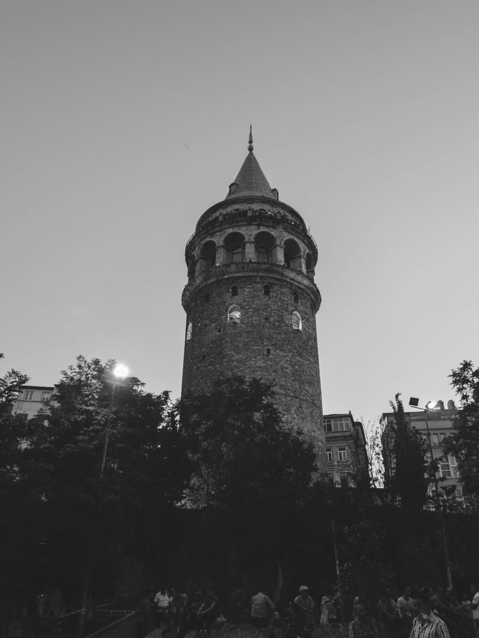 Free Stock Photo of Ancient stone tower among old city buildings ...