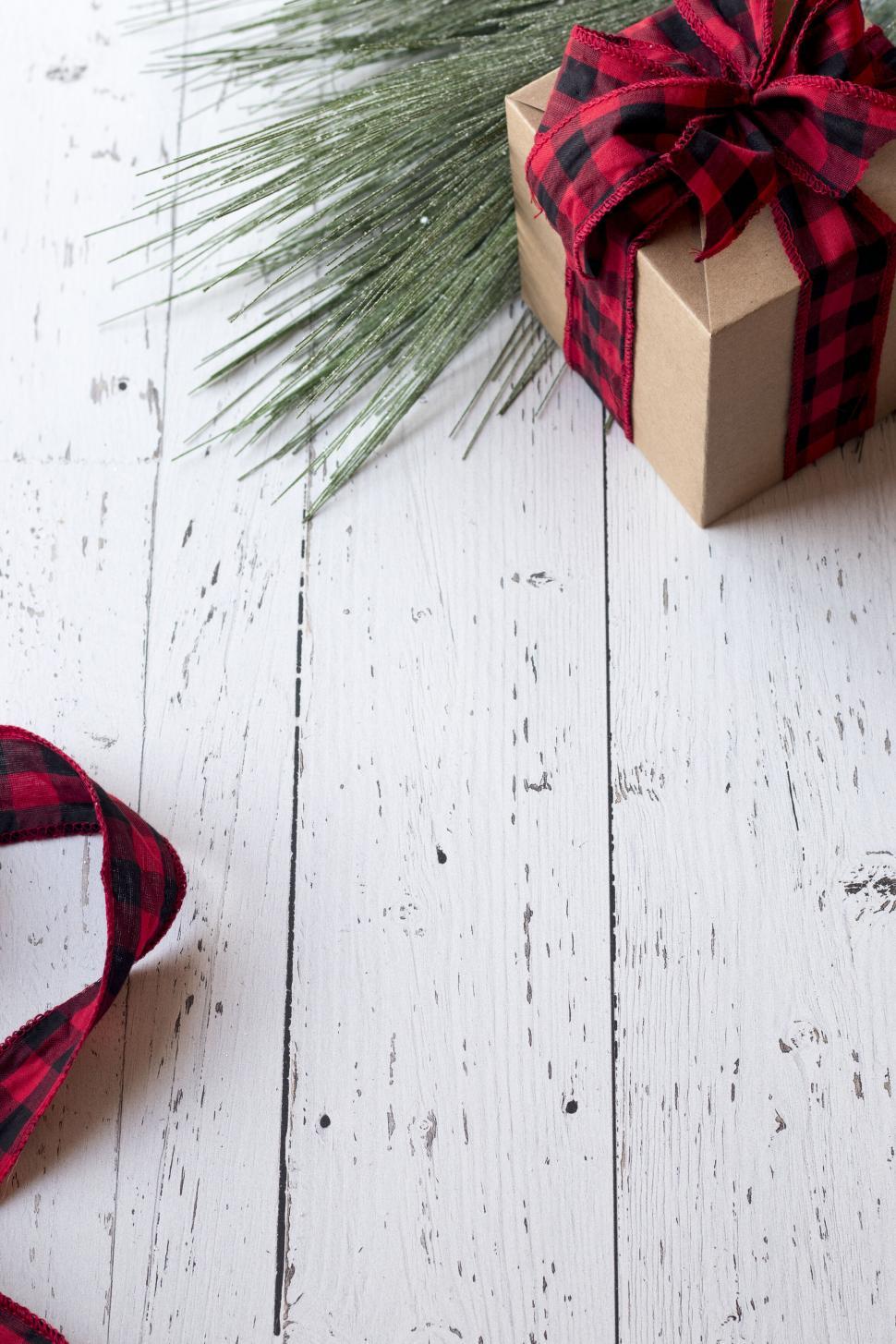 Free Stock Photo of Rustic Christmas gift with red and black plaid ...