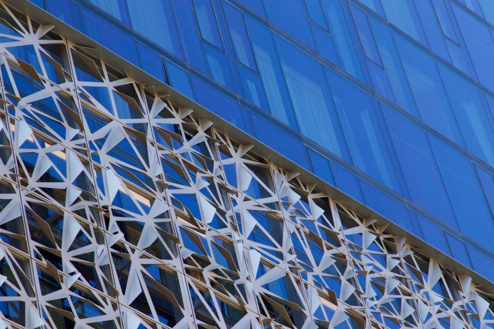 Free Stock Photo of Modern building facade with unique geometric design ...